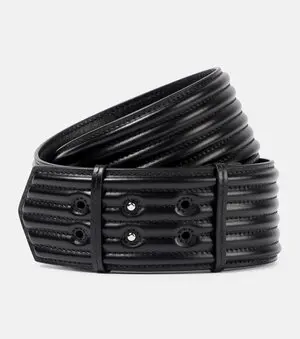 Alaïa Padded Leather Belt - Black