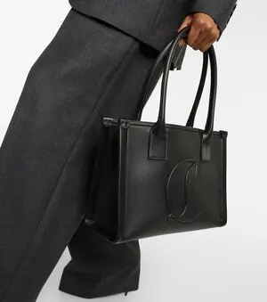 CHRISTIAN LOUBOUTIN By My Side Large Leather Tote - Black