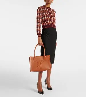 CHRISTIAN LOUBOUTIN By My Side Large Leather Tote - Brown