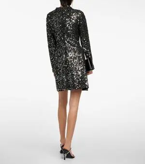 Simkhai Safia Sequin Mini Dress - Black