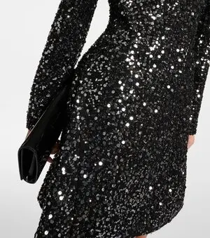 Simkhai Safia Sequin Mini Dress - Black