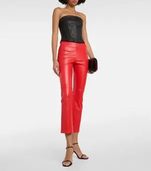Stouls Leather Cropped Pants