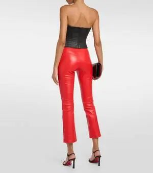 Stouls Leather Cropped Pants