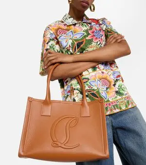 CHRISTIAN LOUBOUTIN By My Side Large Leather Tote Bag - Brown