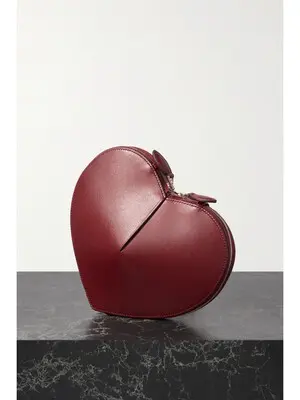 Alaïa Le Coeur Leather Shoulder Bag - Burgundy