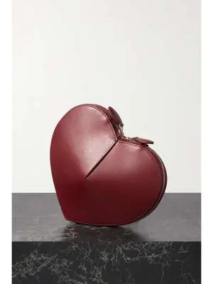Alaïa Le Coeur Leather Shoulder Bag - Burgundy