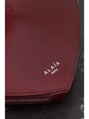 Alaïa Le Coeur Leather Shoulder Bag - Burgundy