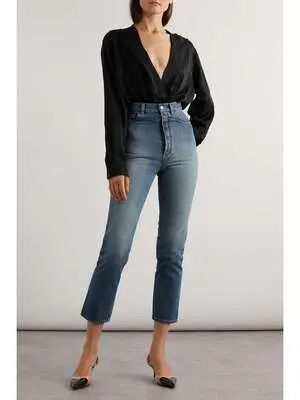 Alaïa Archetypes Hooded Satin-jacquard Bodysuit