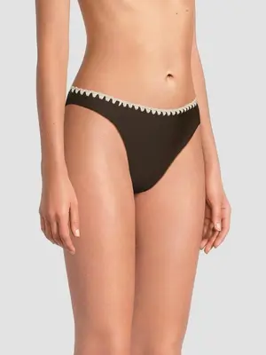 Ramy Brook Iliana Crochet-trimmed Bikini Bottom - Beach Brown