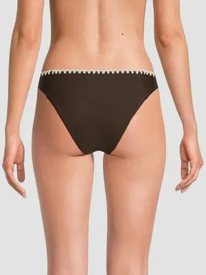 Ramy Brook Iliana Crochet-trimmed Bikini Bottom - Beach Brown