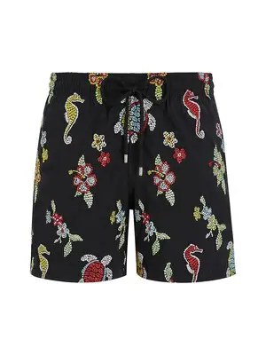 Vilebrequin Mistral Turtle Swim Shorts - Noir