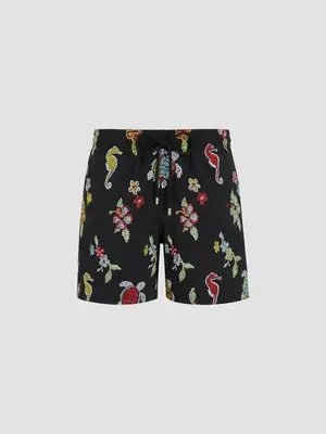 Vilebrequin Mistral Turtle Swim Shorts - Noir