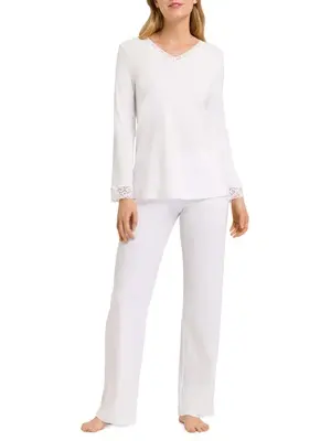 Hanro Mots Cotton 2-piece Pajama Set - Black