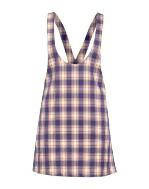 VICOLO Overalls In Tartan Pattern - Purple