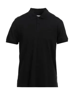 BIKKEMBERGS Polo Shirt Size Cotton, Elastane, Polyester - Black
