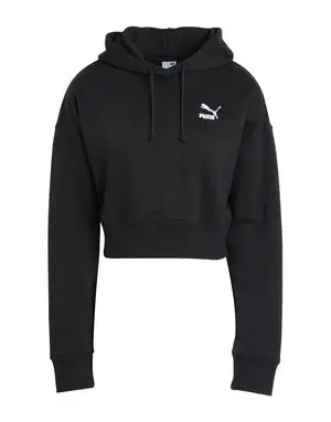PUMA Cotton Polyester French Terry Cropped Hoodie