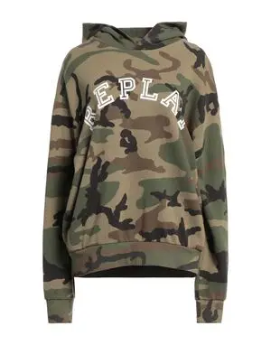 REPLAY Camouflage Print French Terry Sweatshirt