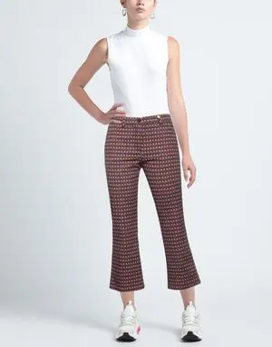 MYTHS Flared Geometric-patterned Trousers