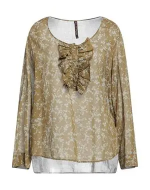MANILA GRACE Woven Floral Print Top - Green
