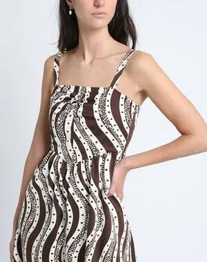 MAX & CO. X DURO OLOWU Two-tone Gathered Midi Dress