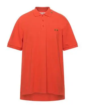 PROJECT E Man Polo Shirt Yellow Size S Cotton Orange