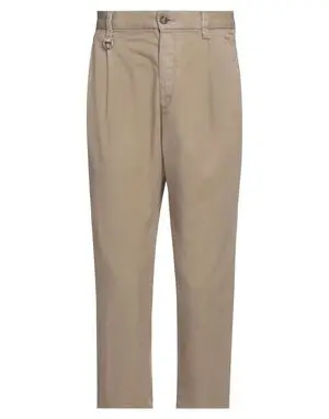 PAOLO PECORA Pants Size Cotton, Elastane - Beige