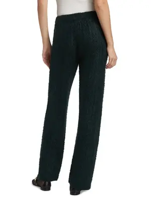 STELLAE DUX Cable-knit Drawstring Sweatpants