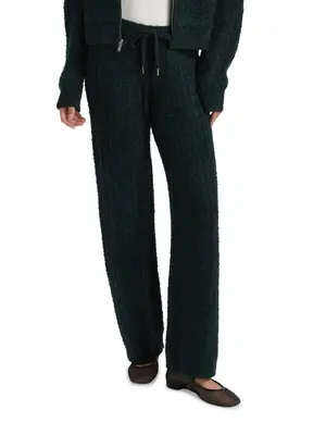 STELLAE DUX Cable-knit Drawstring Sweatpants