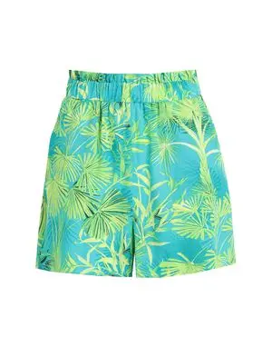 Only Floral Print High-waisted Shorts - Blue