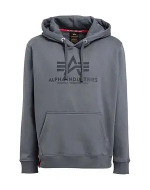 Alpha Industries ALPHA INDUSTRIES Military Cotton Polyester Hooded Sweatshirt Grey
