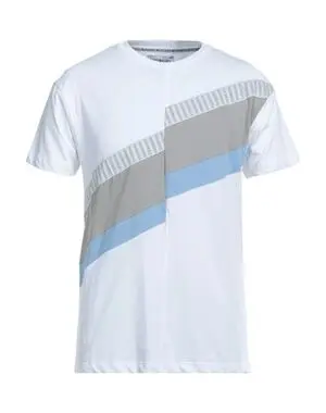 BIKKEMBERGS T-shirt Size Cotton, Elastane - White