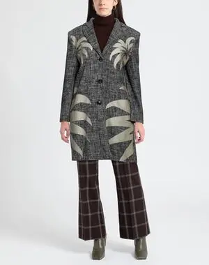 Moschino Single-breasted Coat With Glitter Print