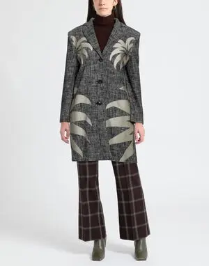 Moschino Single-breasted Coat With Glitter Print