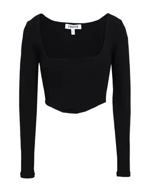 EDITED Long Sleeve Square Neck Crop Top