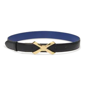 Sarah Flint Reversible Calfskin Belt Black