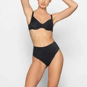 SKIMS Smoothing Intimates High Waisted Thong - Onyx