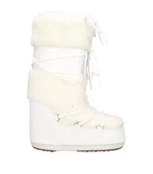 Moon Boot Faux Fur Icon Boots - White