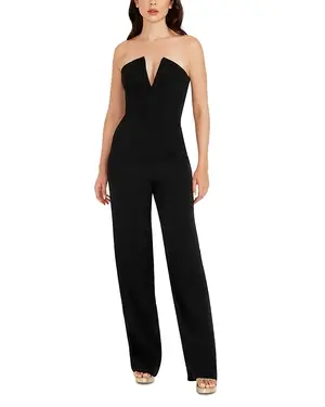 Dress The Population Fernanda Strapless Jumpsuit - Black
