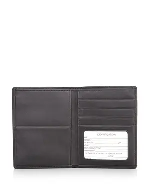 ROYCE NEW YORK Leather Rfid-blocking Passport Case & Wallet - Black
