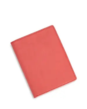 ROYCE NEW YORK Leather Rfid-blocking Passport Case & Wallet - Red