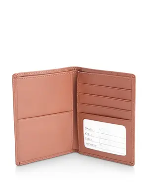 ROYCE NEW YORK Leather Rfid-blocking Passport Case & Wallet - Tan