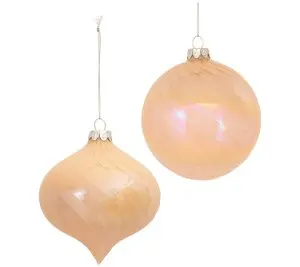 MELROSE Irredescent Glass Ornament - One-color