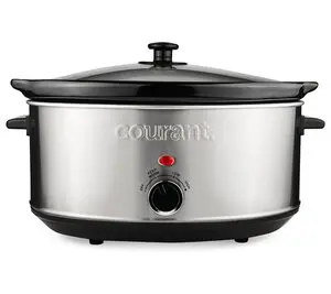 COURANT 7-qt Oval Stainless Steel Slow Cooker - Silver