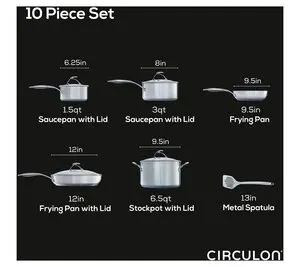 CIRCULON 10-pc Stainless Steel Cookware Set