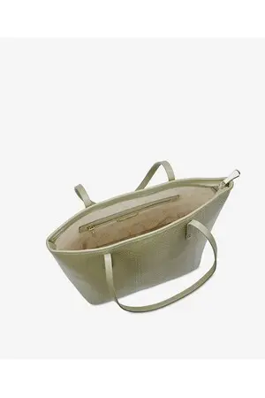 Gigi New York Zip Taylor Embossed Python Tote