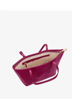 Gigi New York Zip Taylor Embossed Python Tote