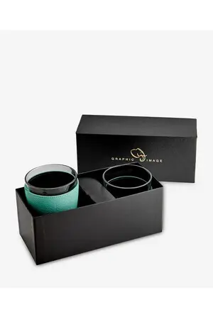 Gigi New York Leather Wrapped Glass Sets