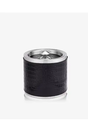 Gigi New York Leather Ice Bucket With Tongs - Natural