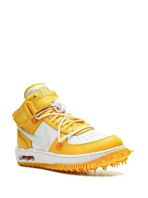 Nike Air Force 1 Mid Off-white Varsity Maize Sneakers
