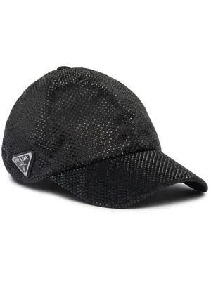 Black Embellished Baseball Caps